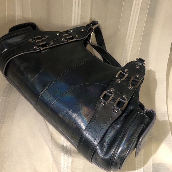 Cole Haan G series | Bags | Cole Haan G Series Baguette Steel Blue With ...